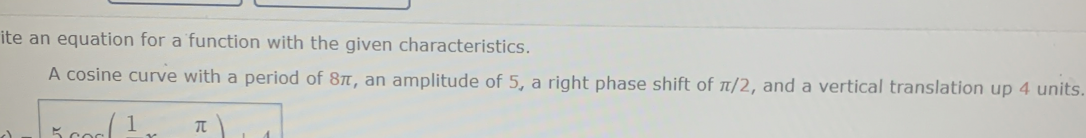 Solved ite an equation for a function with the given | Chegg.com