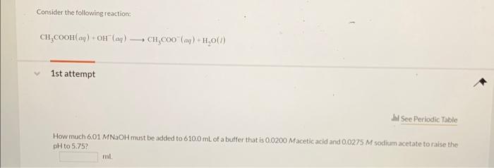 Solved Consider the following reaction: | Chegg.com