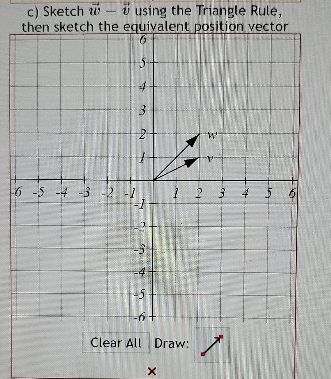 Solved Given the vectors V and w w 10,07 lo a) Sketch the | Chegg.com