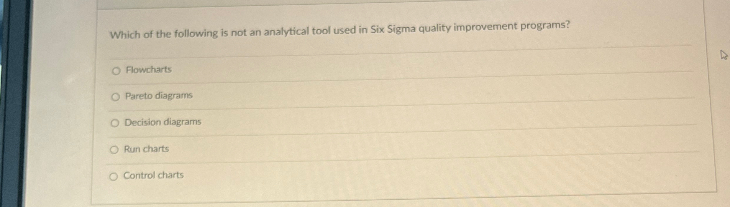Solved Which of the following is not an analytical tool used | Chegg.com
