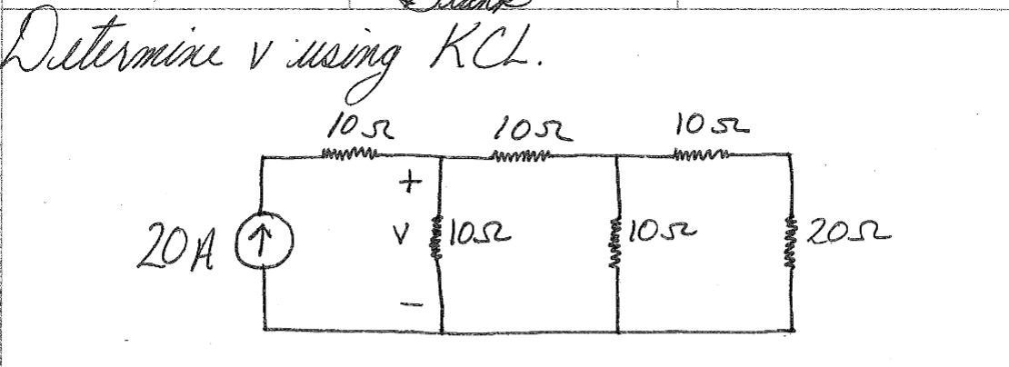 Solved Determine v using KCL. ﻿Can you also show how to put | Chegg.com