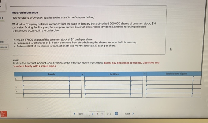 Solved pter 11 Homework Required information The following | Chegg.com