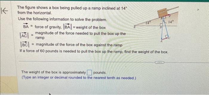 Solved The figure shows a box being pulled up a ramp | Chegg.com