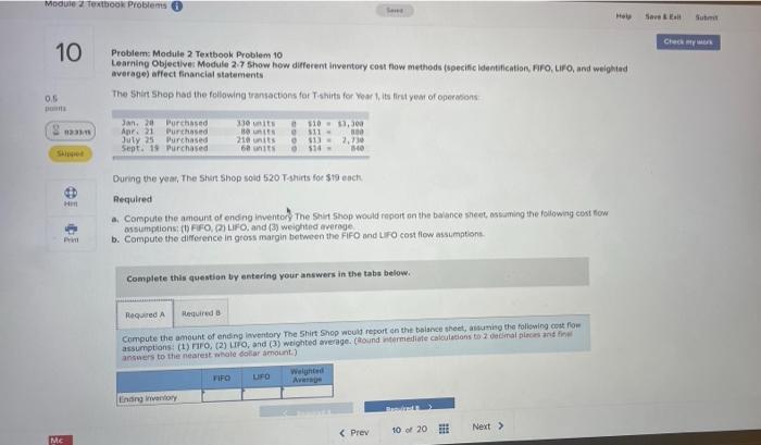Solved Module 2 Textbook Problems How Save Check 10 | Chegg.com
