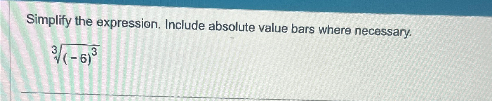 Solved Simplify the expression. Include absolute value bars | Chegg.com