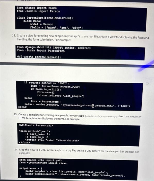 Solved 1. Install Django on your machine. If you don't have | Chegg.com