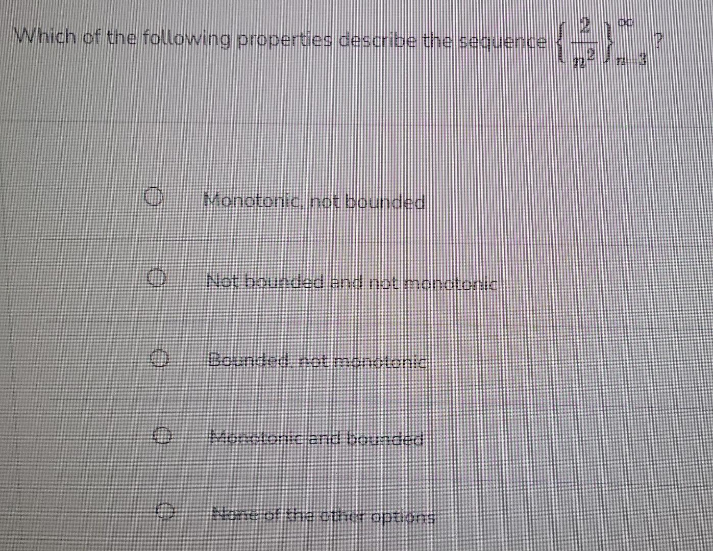 Solved Which of the following properties describe the | Chegg.com
