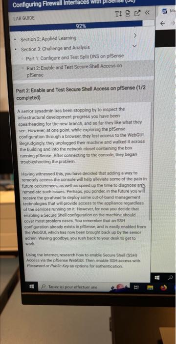 Now that you have enabled Secure Shell access, it is | Chegg.com