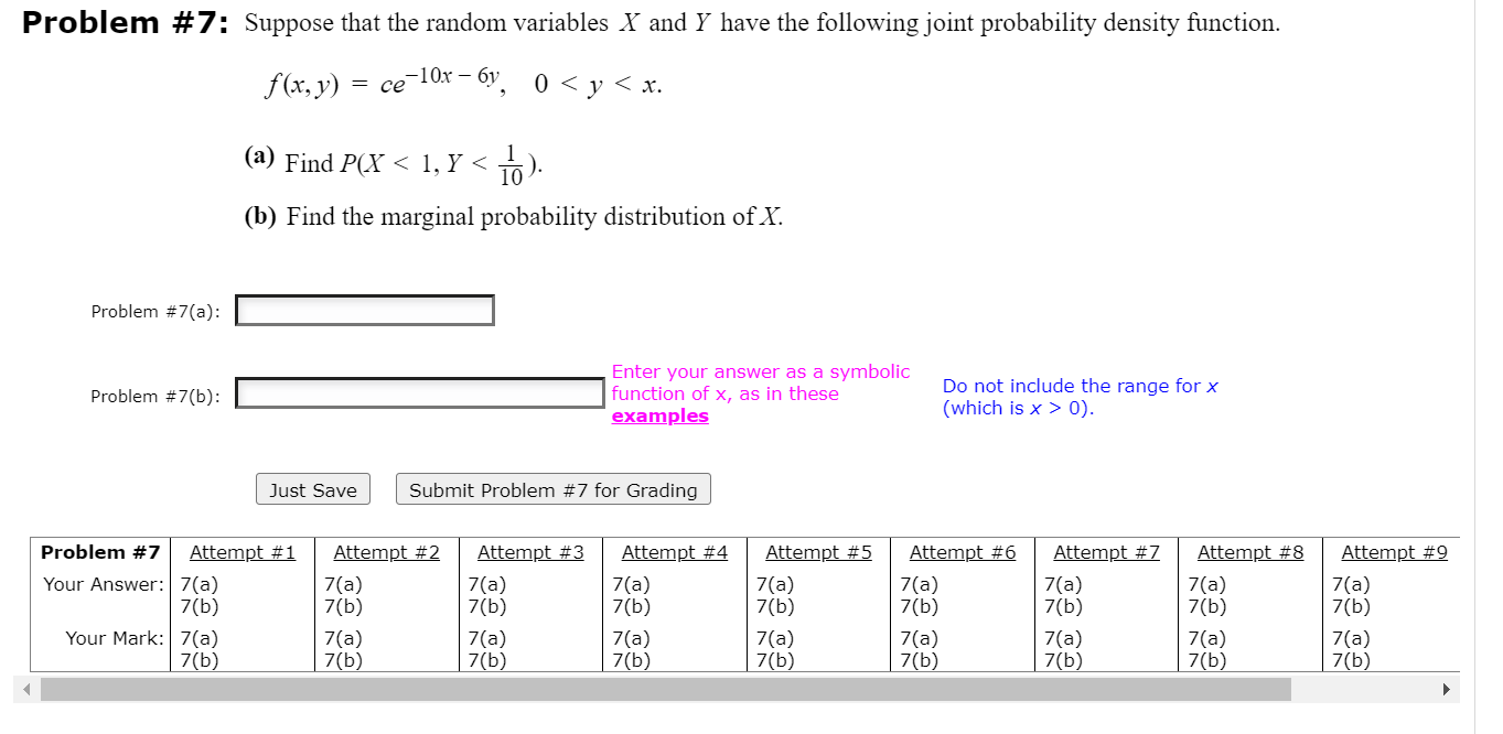 Solved Problem #7: Suppose that the random variables x ﻿and | Chegg.com