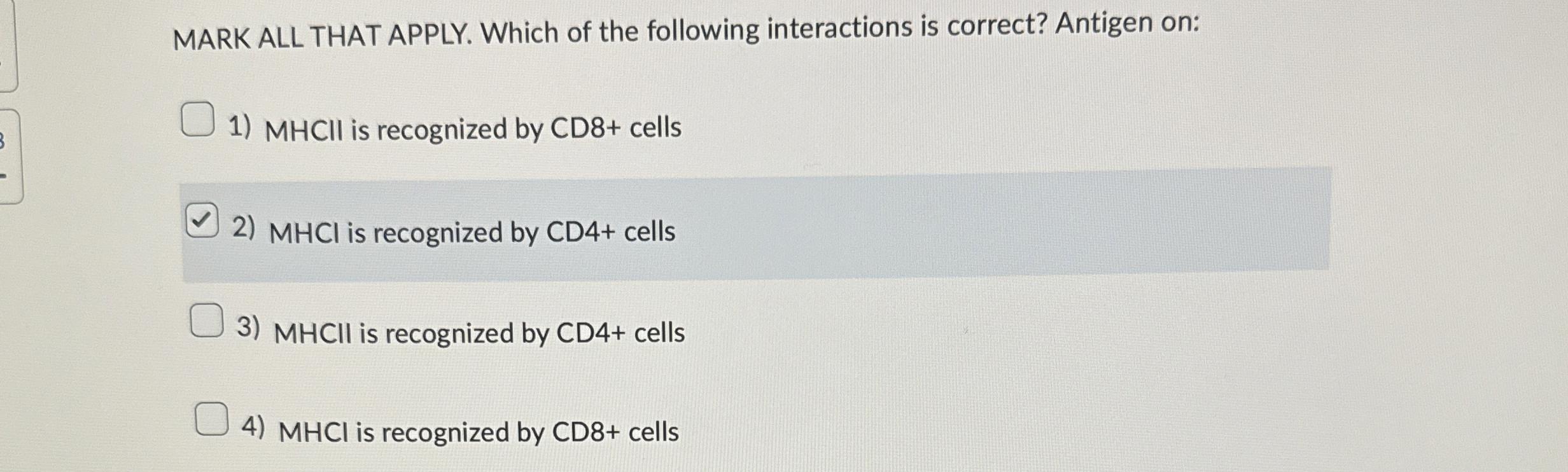 Solved MARK ALL THAT APPLY. Which of the following | Chegg.com