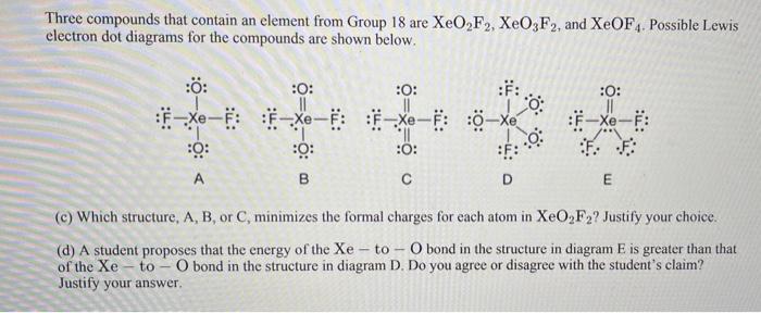 Solved Three compounds that contain an element from Group 18 | Chegg.com