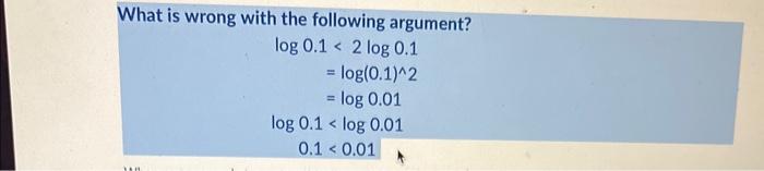 Solved What is wrong with the following argument? | Chegg.com