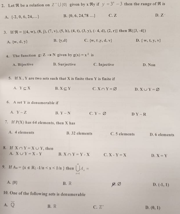 Solved Let ℜ ﻿be a relation on Z+∪{0} ﻿given by R ﻿y if | Chegg.com
