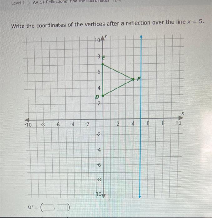 Solved Write The Coordinates Of The Vertices After A