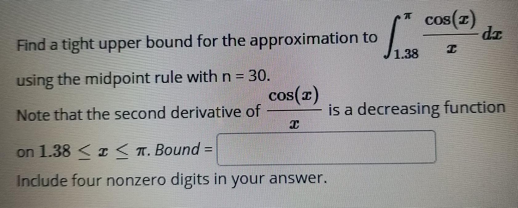 Solved T cos(1) Find a tight upper bound for the | Chegg.com