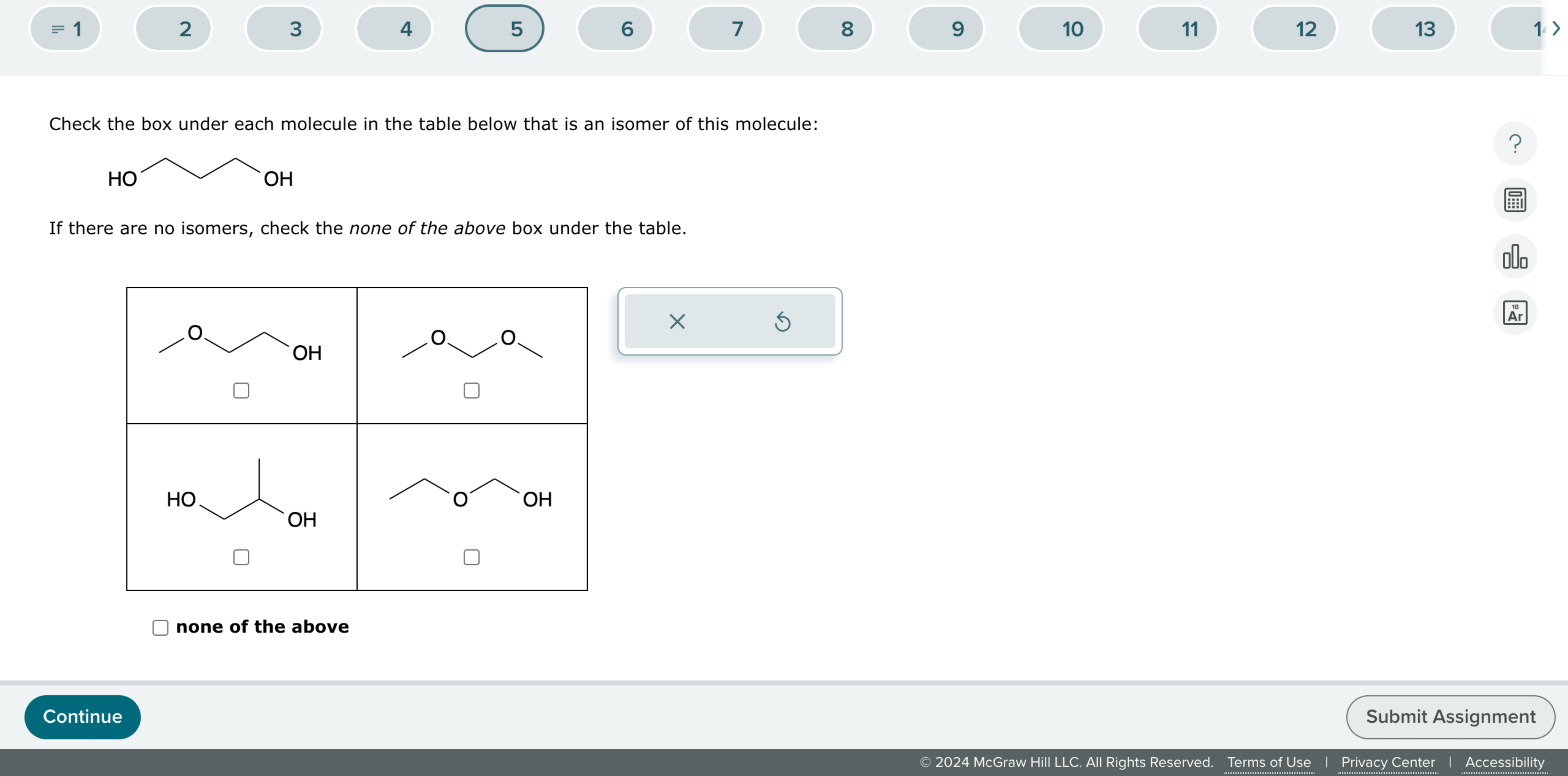 Solved Check the box under each molecule in the table below | Chegg.com