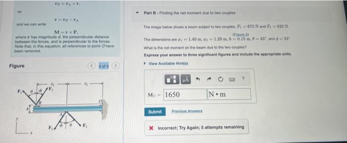 Solved X Incorrect; Try Again; 5 attempts remaining | Chegg.com