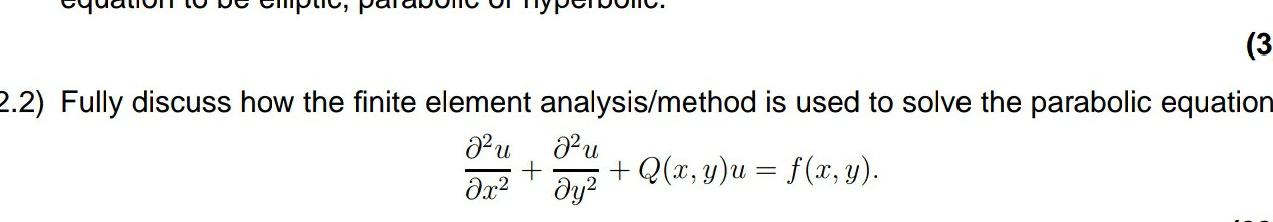 Solved 2 Fully Discuss How The Finite Element