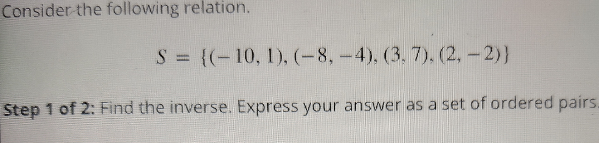 Solved Consider the following | Chegg.com