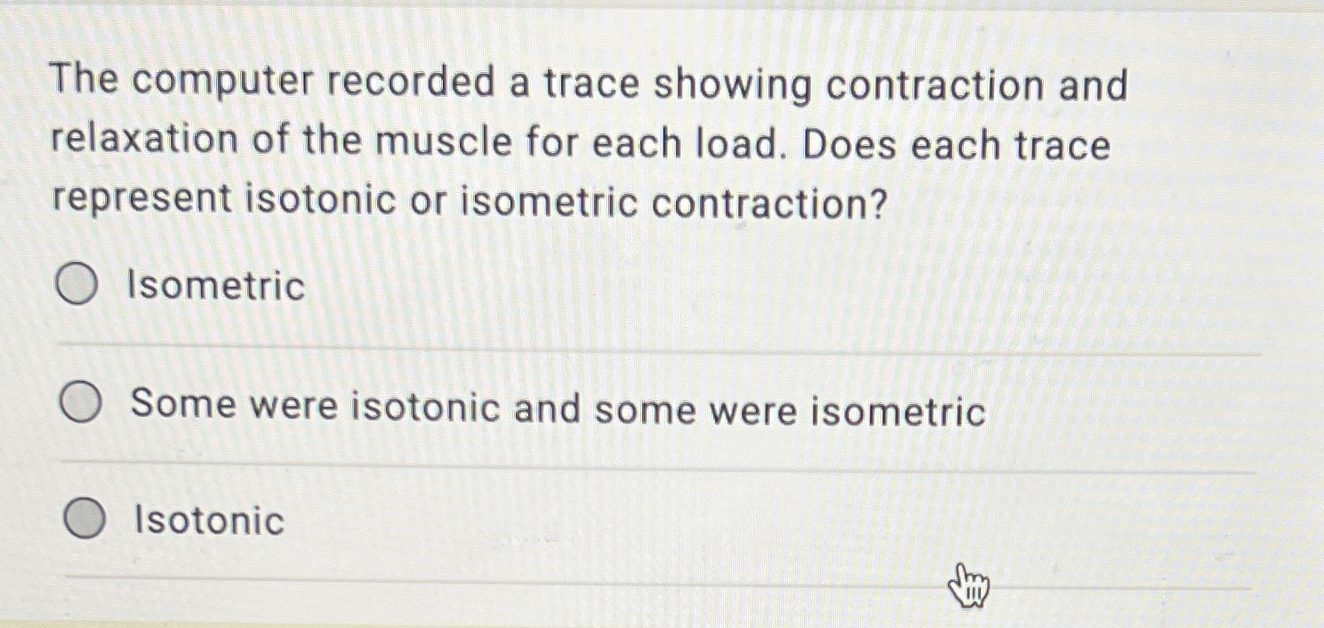 Solved The computer recorded a trace showing contraction and | Chegg.com