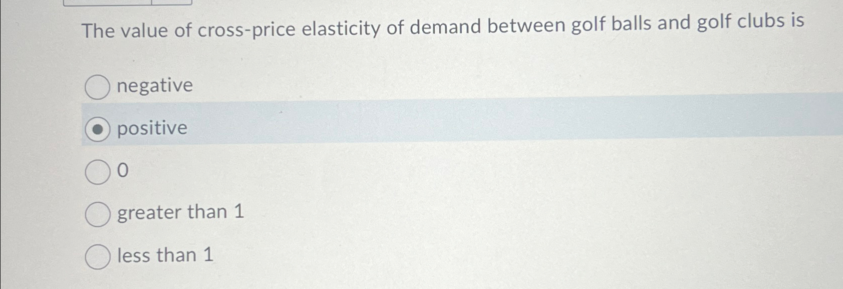 Solved The value of cross-price elasticity of demand between | Chegg.com