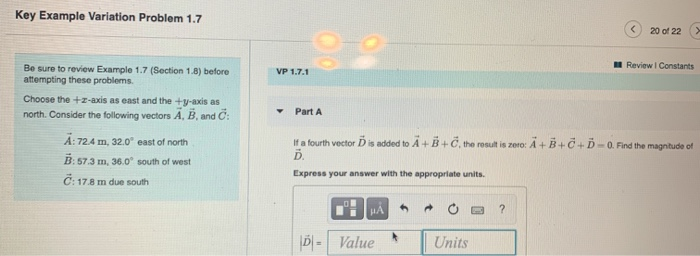 Solved Key Example Variation Problem 1.7 20 of 22 Review | Chegg.com