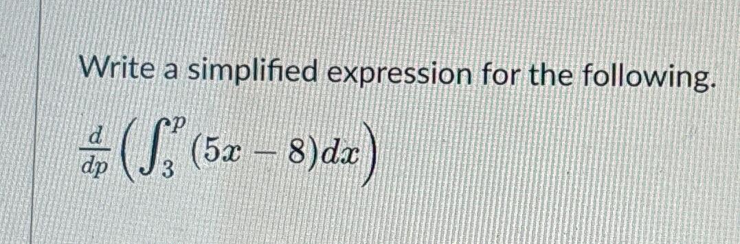 Solved Write a simplified expression for the | Chegg.com