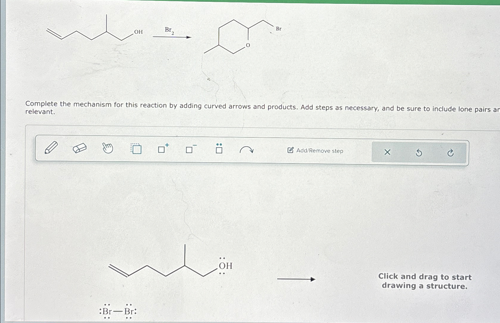 Solved Complete the mechanism for this reaction by adding | Chegg.com