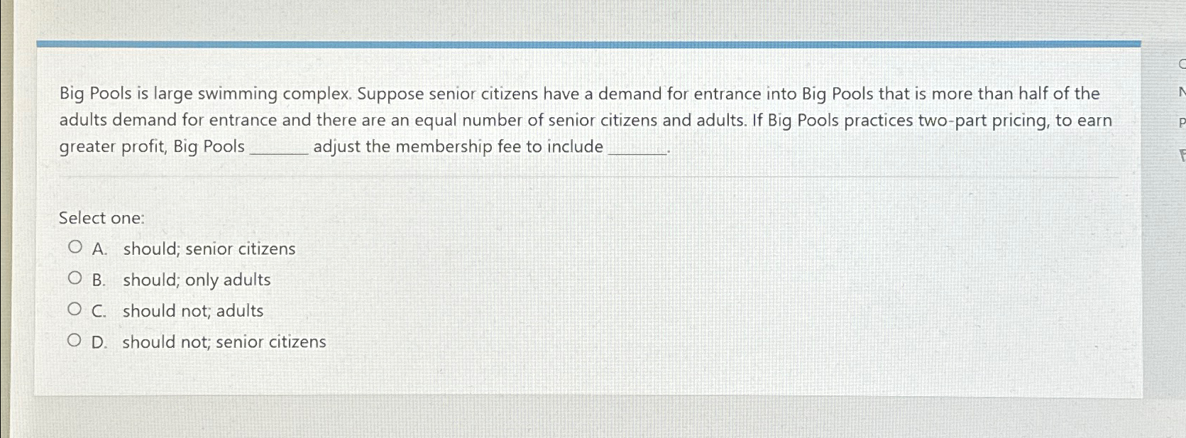 Solved Big Pools is large swimming complex. Suppose senior | Chegg.com