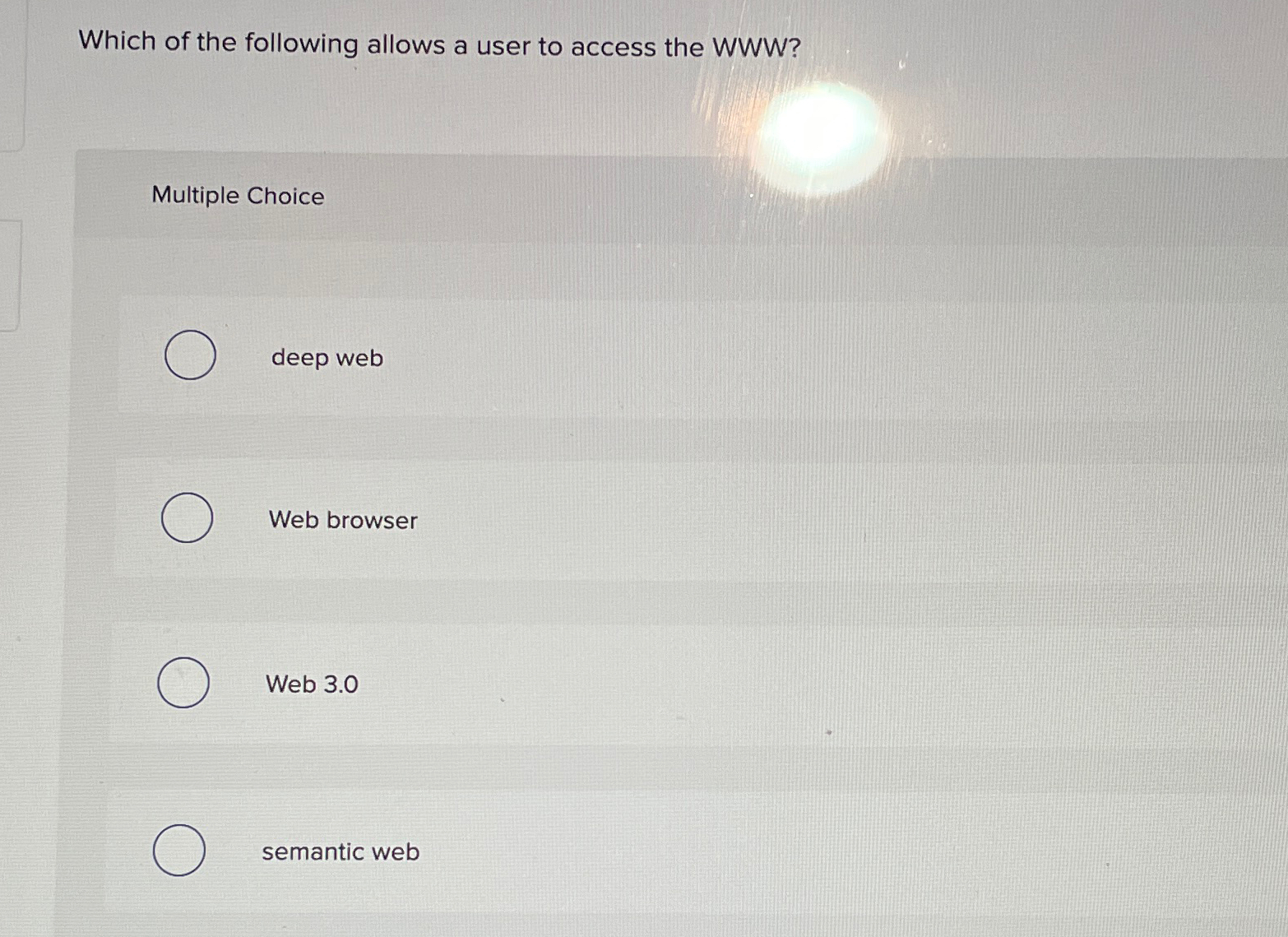 Solved Which of the following allows a user to access the | Chegg.com