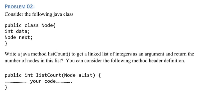 Solved Problem 02 Consider The Following Java Class Public 