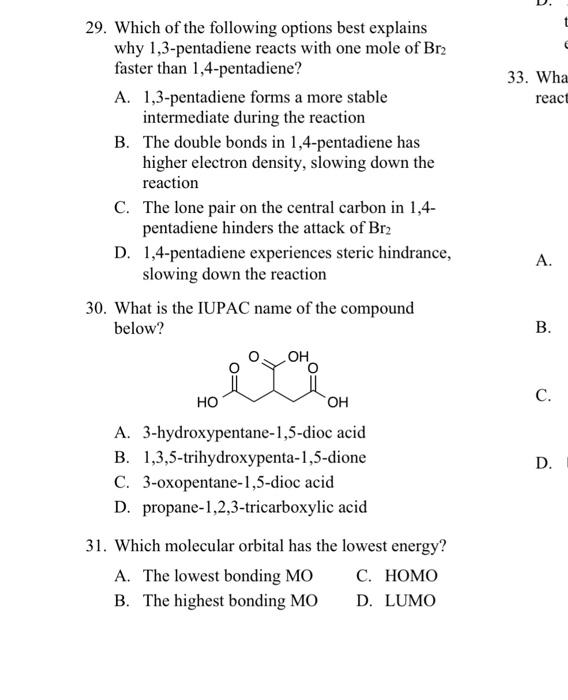 Solved 29. Which of the following options best explains why | Chegg.com