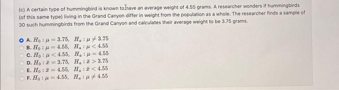 Solved For each statement, select the correct null | Chegg.com