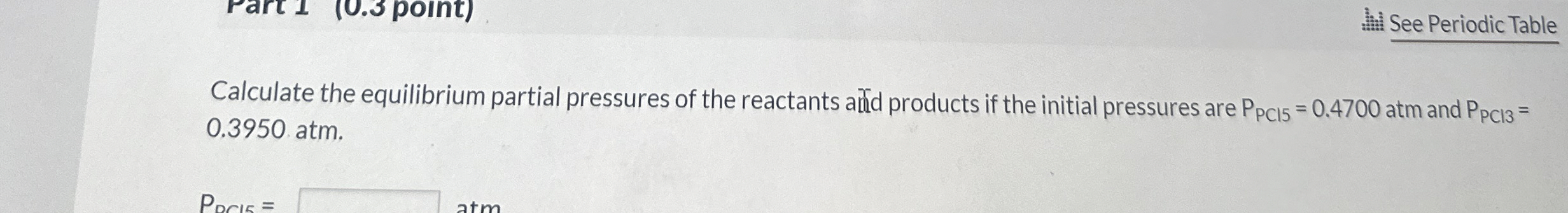 Calculate the equilibrium partial pressures of the | Chegg.com