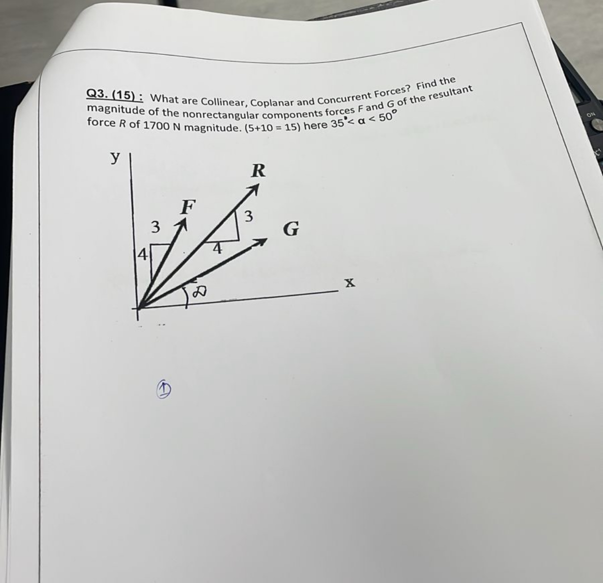 Solved Q3. (15): What are Collinear, Coplanar and Concurrent | Chegg.com