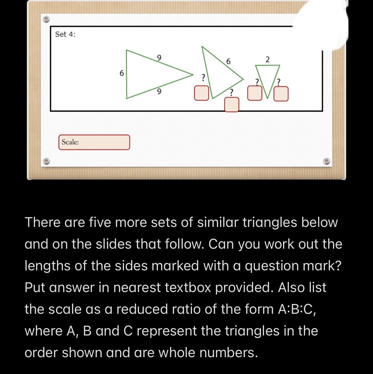 Solved Set 4:There are five more sets of similar triangles | Chegg.com