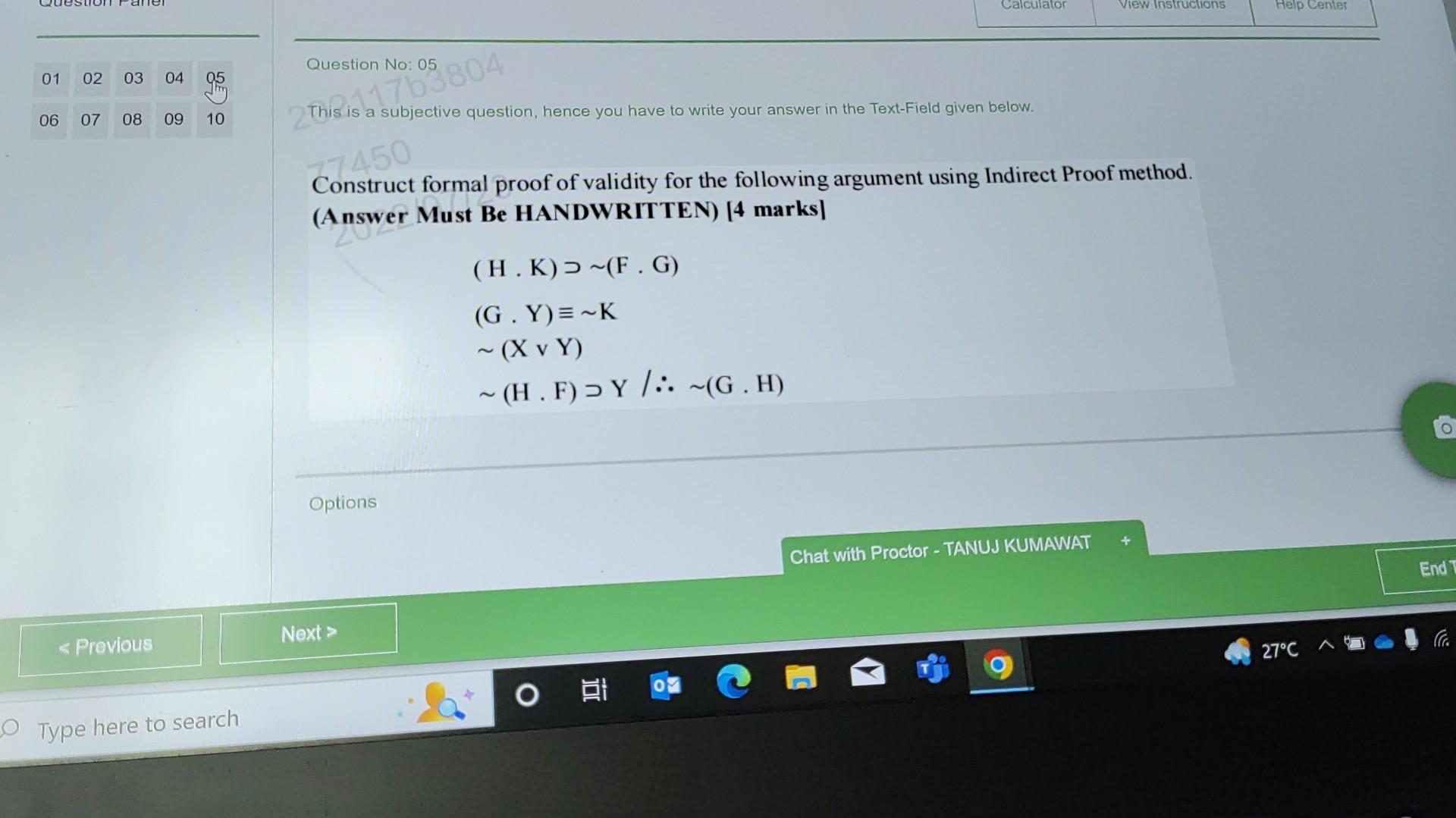 Solved Construct formal proof of validity for the following | Chegg.com