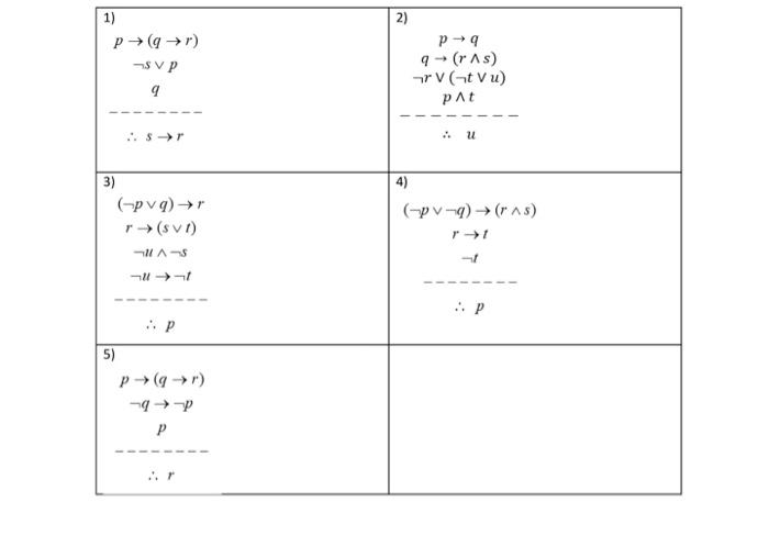 Solved Prove that the following arguments are valid | Chegg.com