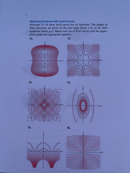Solved Matching Surfaces with Level Curves Exercises 31-36 | Chegg.com