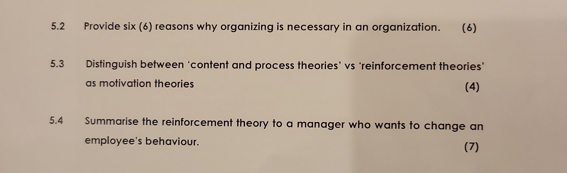 Solved 5.2 ﻿Provide six (6) ﻿reasons why organizing is | Chegg.com