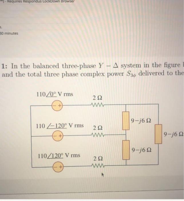 Solved 1: In the balanced three-phase Y−Δ system in the | Chegg.com