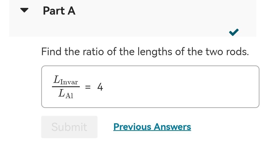 Solved The increase in length of an aluminum rod is twice | Chegg.com