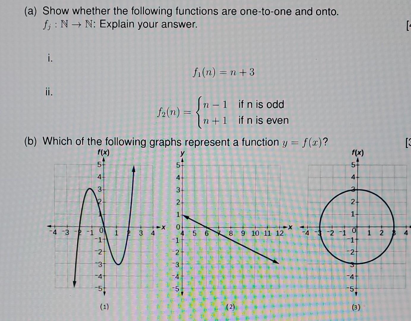 Solved (a) Show whether the following functions are | Chegg.com