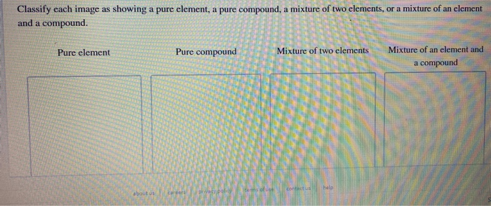 Classify each image as showing a pure element, a pure | Chegg.com