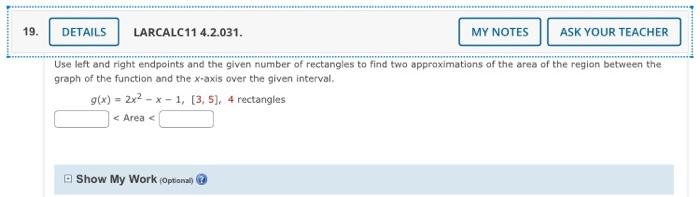 Solved Use left and right endpoints and the given number of | Chegg.com