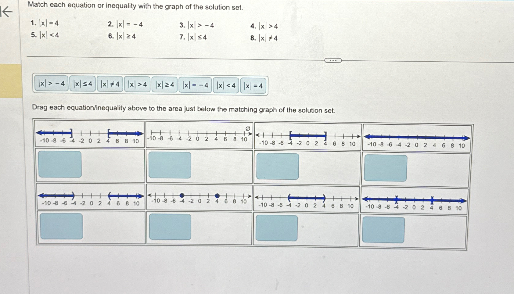 Solved Match each equation or inequality with the graph of | Chegg.com Solved Match each equation or inequality with the graph of | Chegg.com