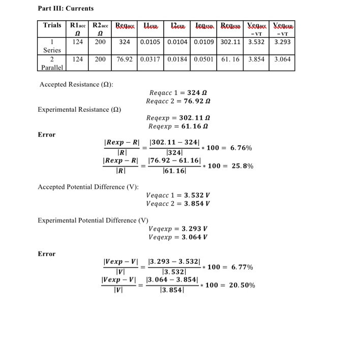 Solved ANALYSIS 1. Examine the results of Part I. What is | Chegg.com