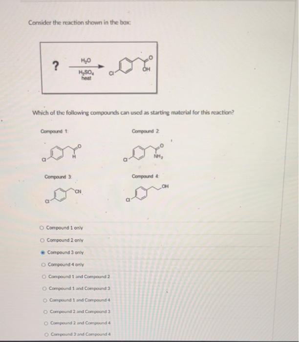 Solved Consider the reaction shown in the box: Which of the | Chegg.com