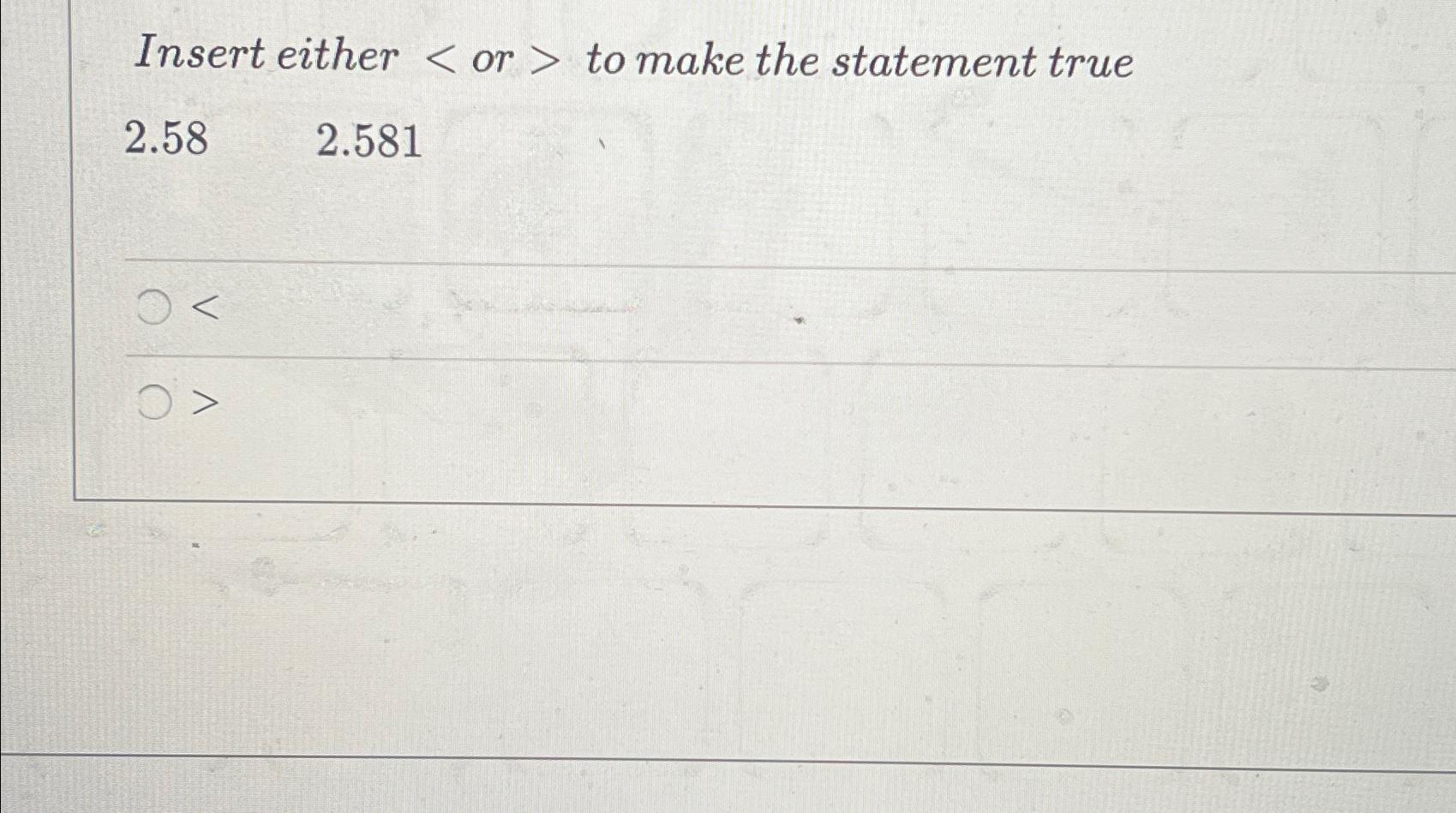 Solved Insert either ﻿to make the statement | Chegg.com
