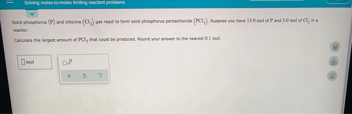Solved - Solving moles-to-moles limiting reactant problems | Chegg.com